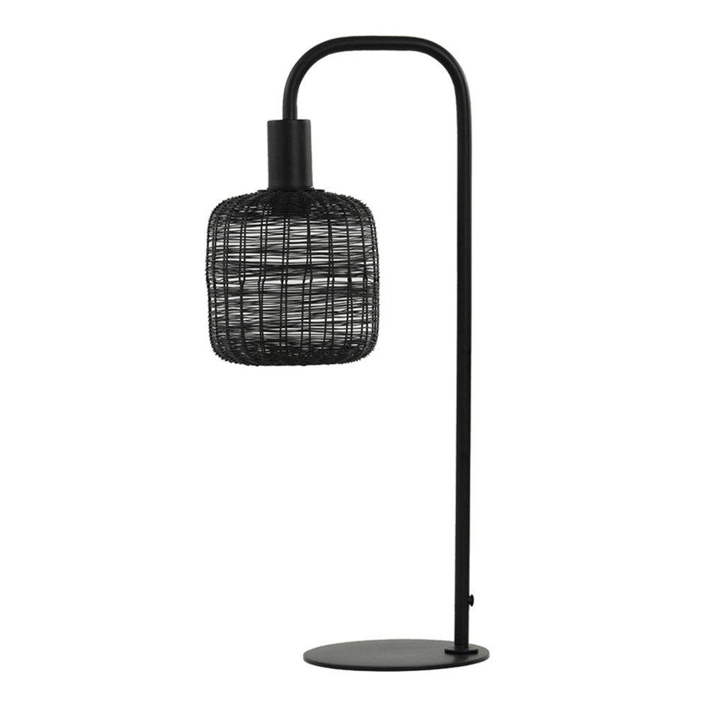 Schwarze Tischlampe modern Light and Living Lekang - Vivaleuchten.de