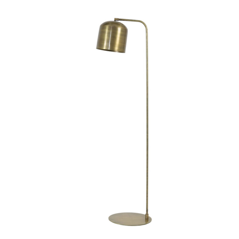 Klassische goldene Stehlampe mit rundem Fuß Light & Living Aleso ...
