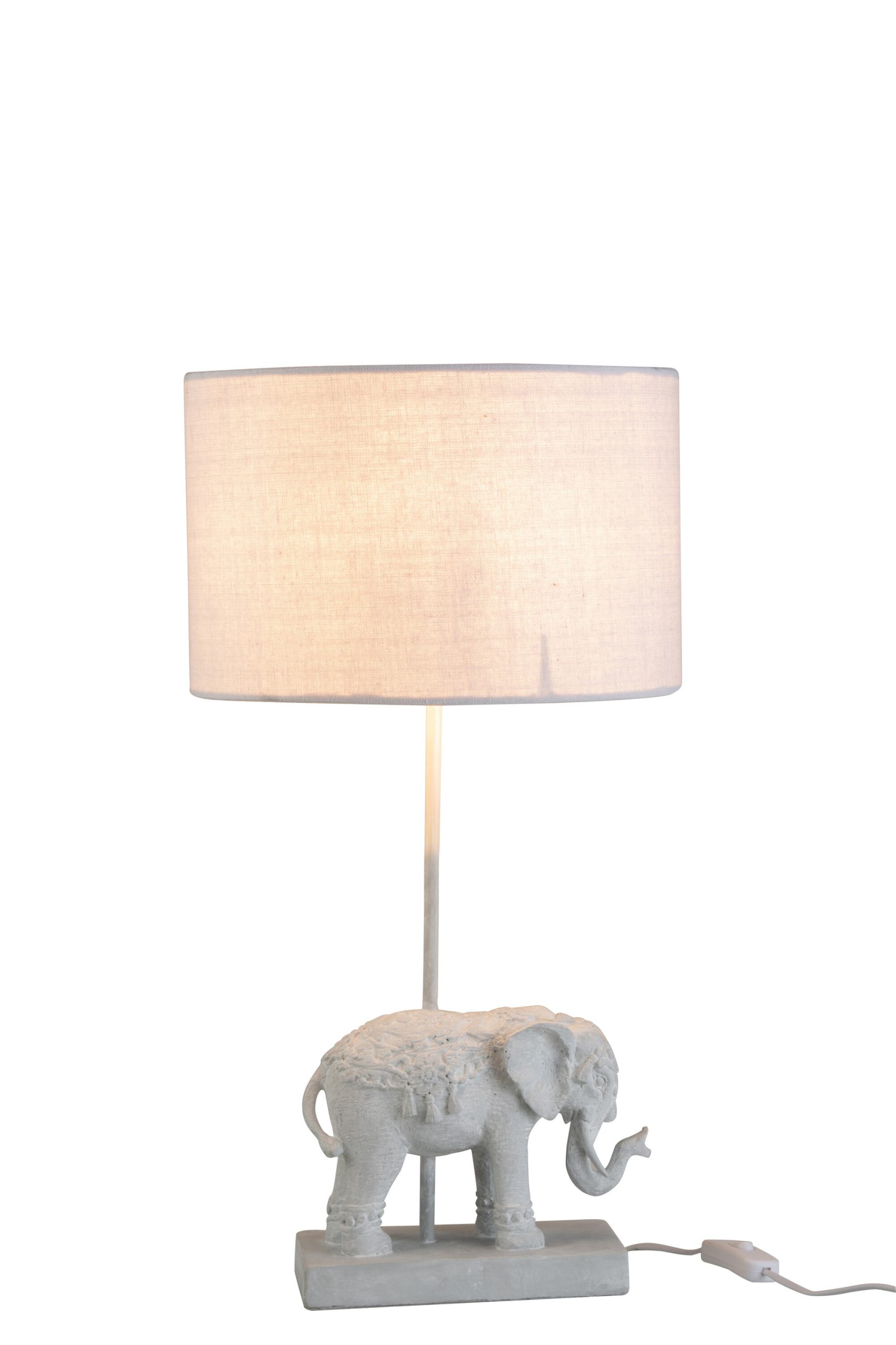 Moderne weiße Tischlampe Elefant Jolipa Elephant poly - Vivaleuchten.de