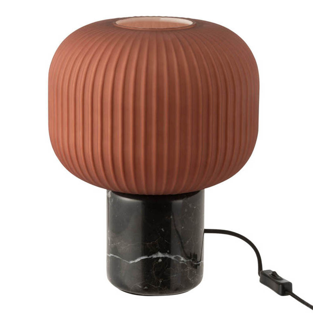 Retro schwarz mit Terrakotta Tischlampe Jolipa Yufo - Vivaleuchten.de