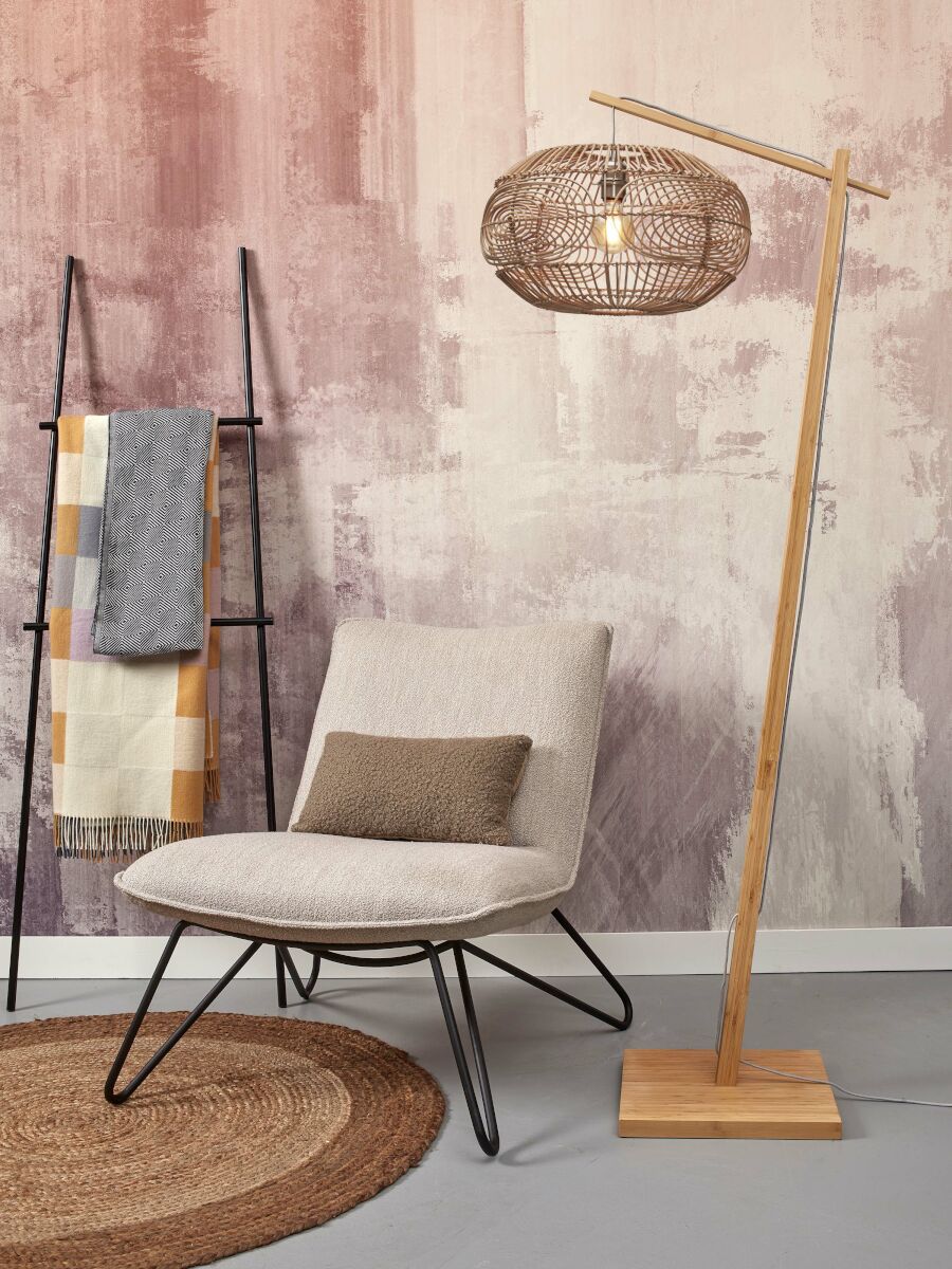 Bohemian Stehlampe Bambus/Rattan natur GOOD&MOJO Madeira - Vivaleuchten.de