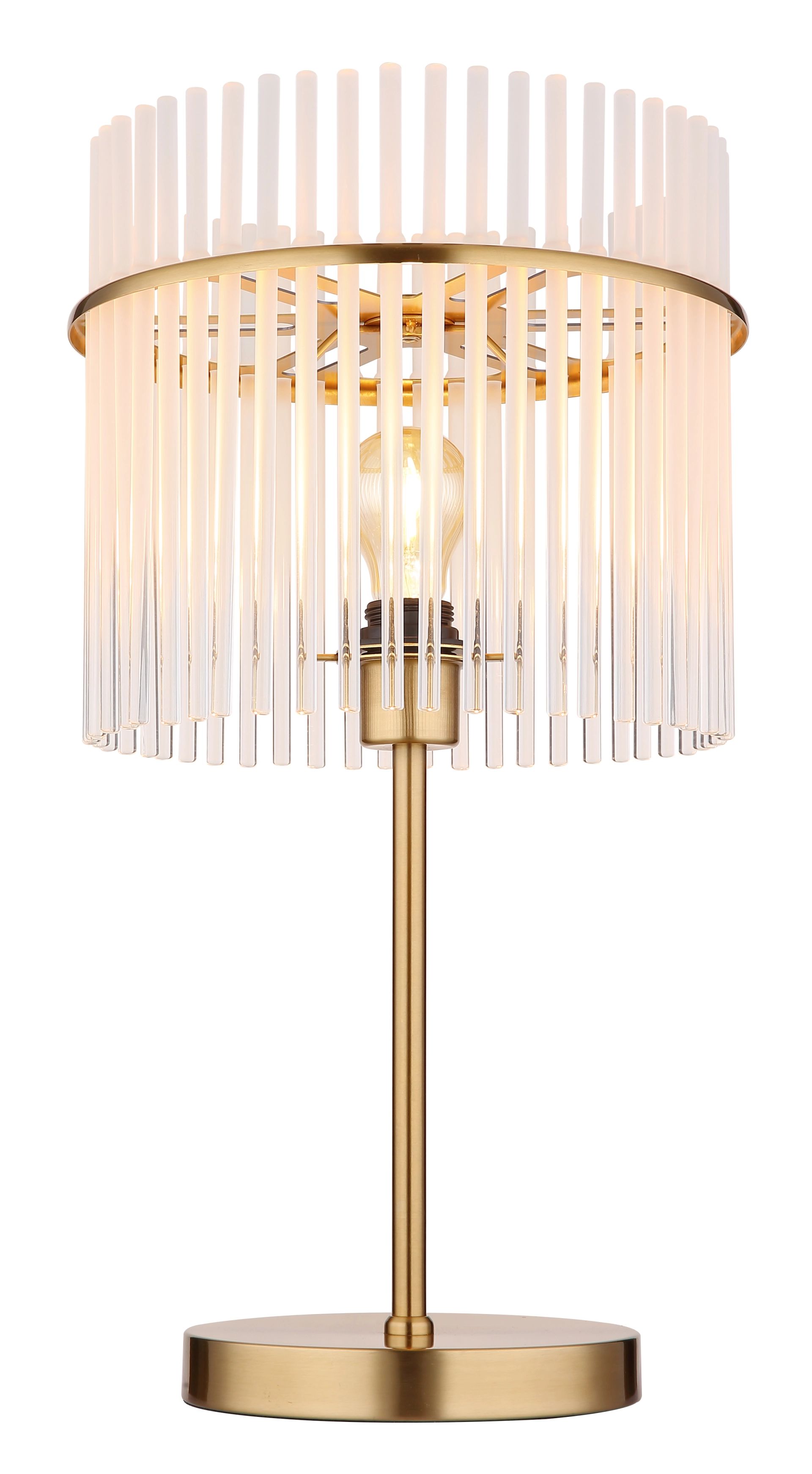 Tischlampe Gold Glas elegant GORLEY online kaufen